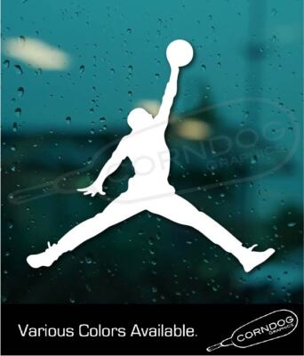 Jordan VINYL STICKER DECAL BASKETBALL DUNK FLY | eBay