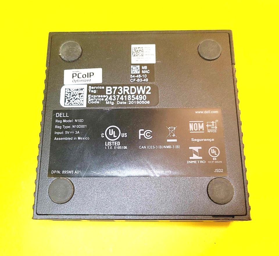 DELL WYSE 3040 N10D ULTRA-COMPACT THIN CLIENT THINOS VDI INTEL ATOM HD ...