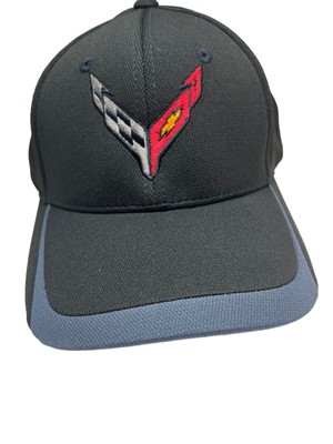 Chevy Corvette Baseball Cap Hat Black Gray Adjustable Strap New NWOT | eBay