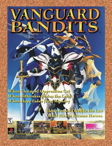 Vanguard Bandits PS1 Original 1998 Sony Authentic Working Designs Game ...