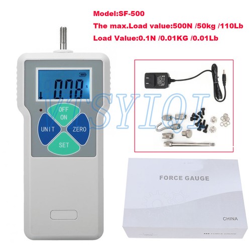 Digital Force Gauge Push Pull Force Tester Meter SF-500 Max 500N/ 50kg ...