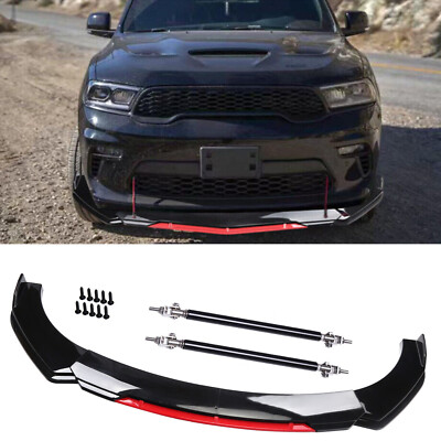 For Dodge Durango SRT Front Bumper Lip Spoiler/ Splitter Body+Strut ...