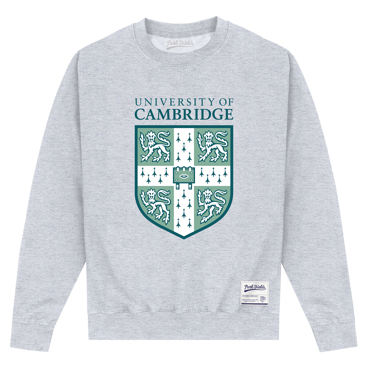 University Of Cambridge Shield Unisex Heather Grey Sweatshirt Large ...