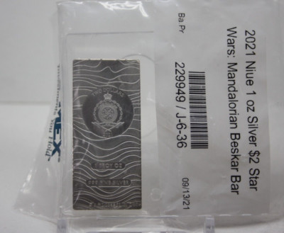 2021 Niue $2 Star Wars Mandalorian Beskar 1oz Silver Bar [063GRA] | eBay