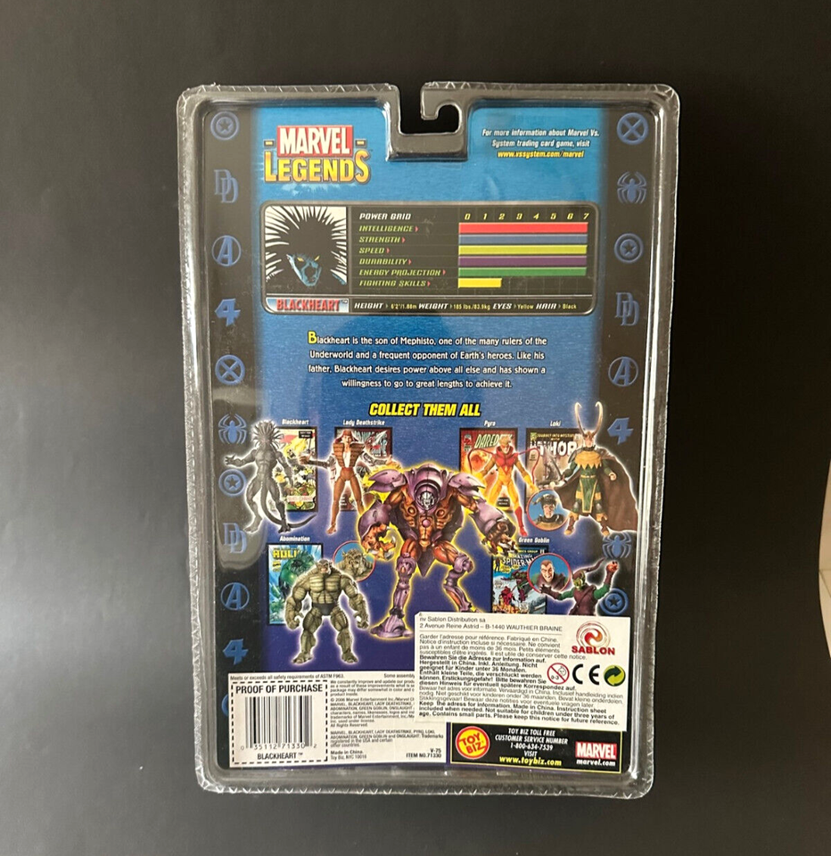 Marvel Legends Onslaught Series BLACKHEART PVC Figure 18Cm Toy Biz ...