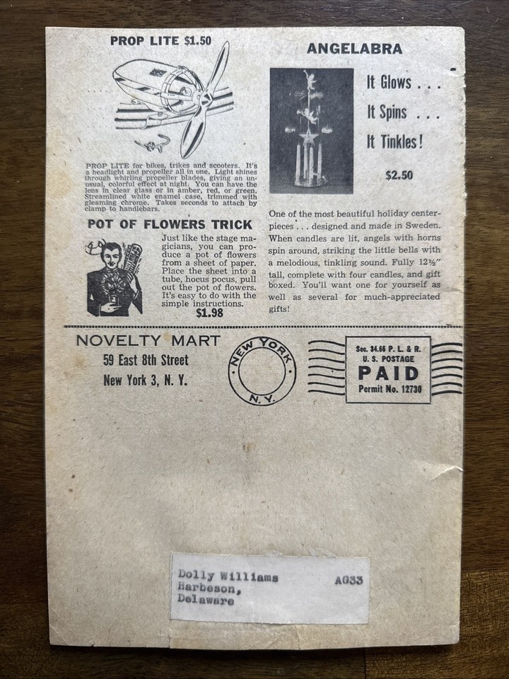 RARE 1950s Vintage Novelty Mart Toys and Novelties Magazine Catalog ...