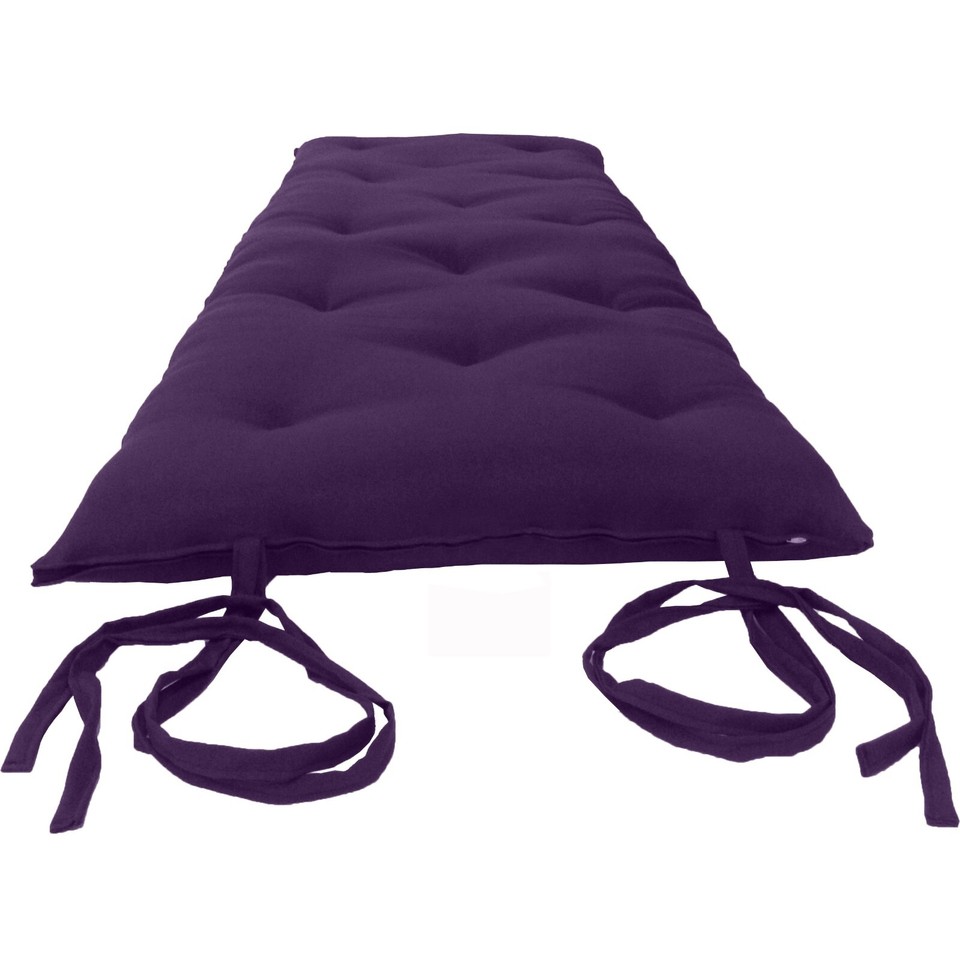 Twin Floor Rolling Futon Mattress, Cotton Shikifuton Mat 3x39x80 Purple ...