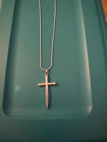 20 inch 925 Sterling Silver rope chain with cross pendant 10% to ...
