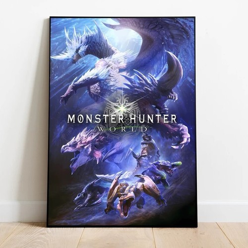 Monster Hunter World Poster, Wall Art & Home Decor, Video Game Poster ...
