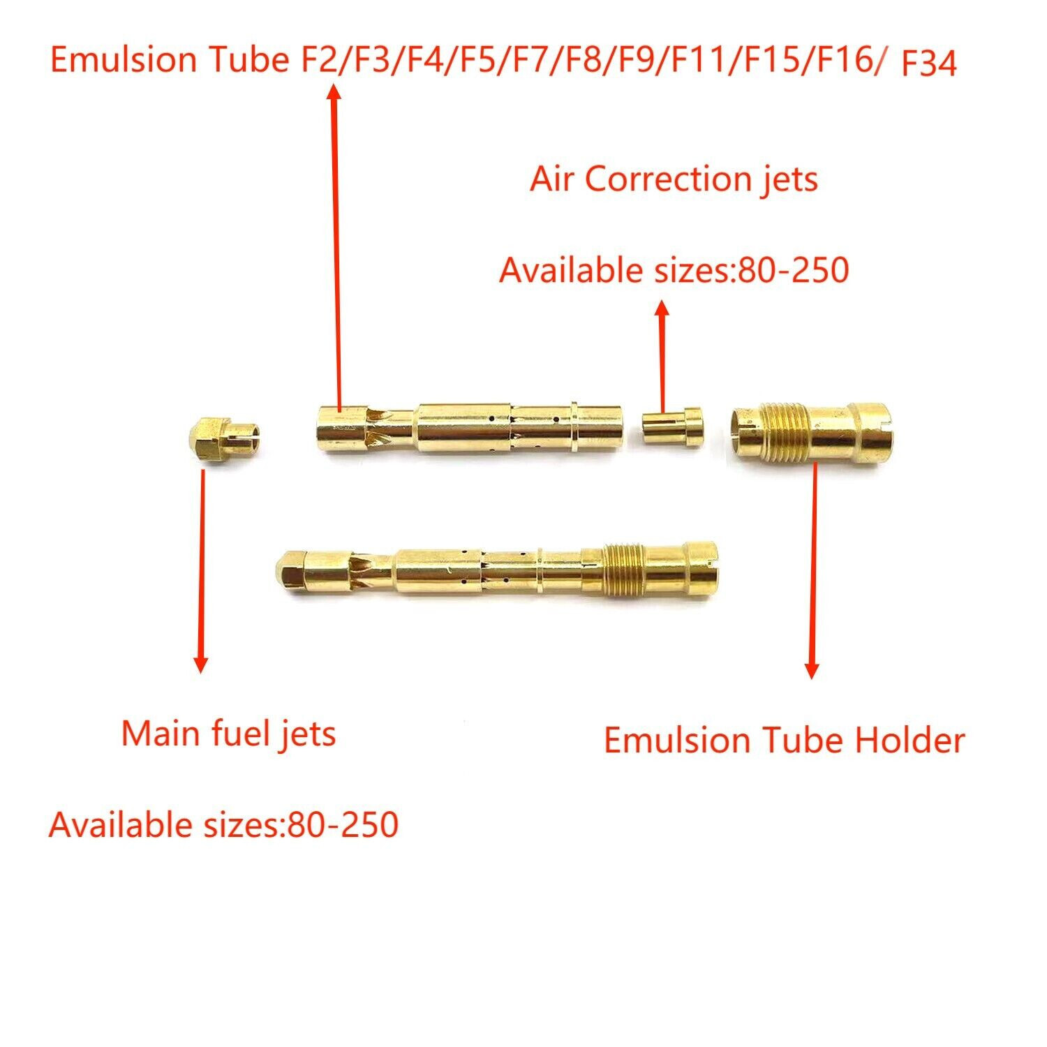 For WEBER DCO/DCOE/IDA/IDF Main jet emulsion tube air corrector ...