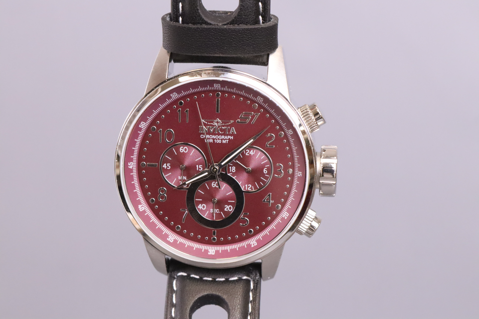 Invicta S1 Rally Chronograph Quartz Burgundy Dial Men s Watch 30915 | eBay