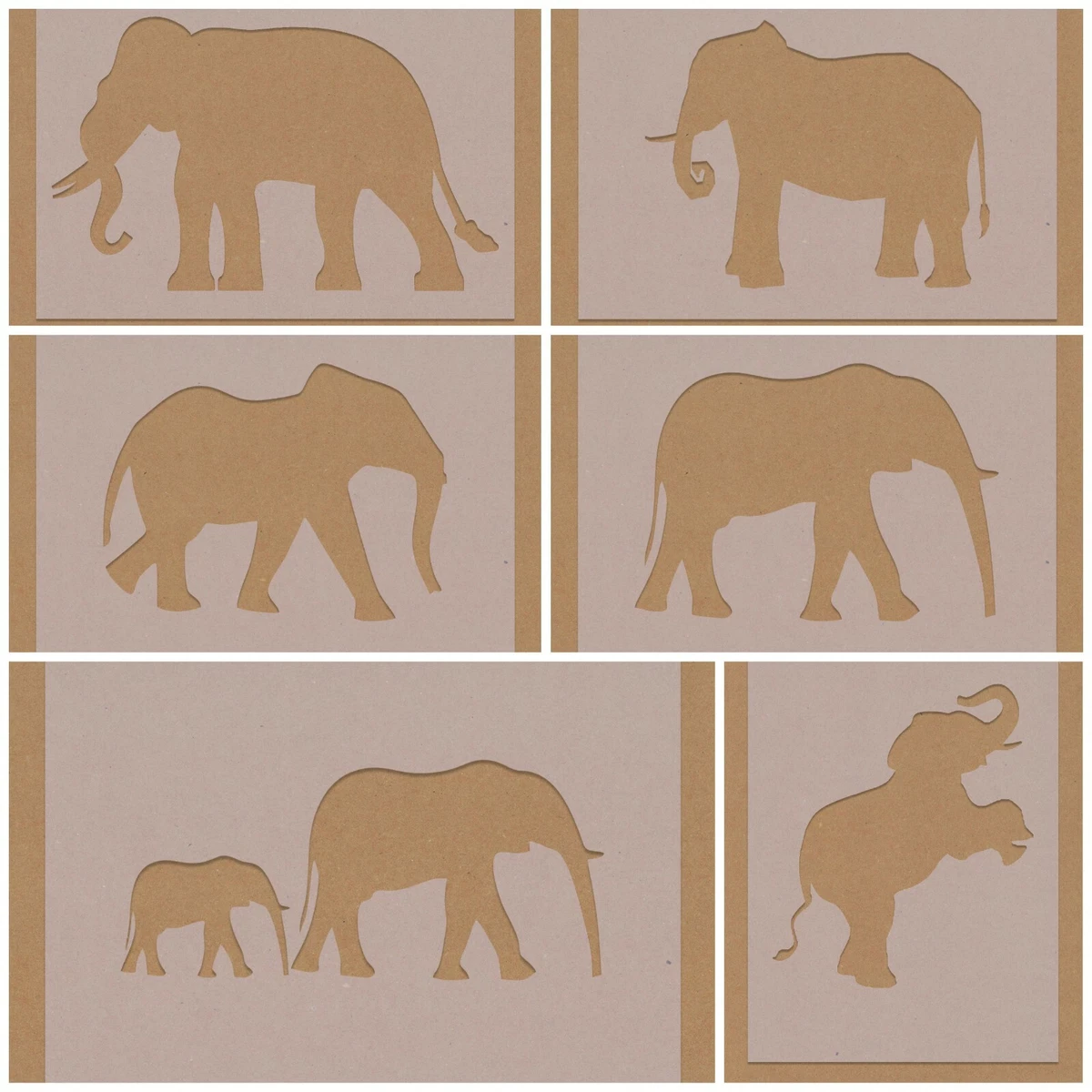 Elephant Stencil Designs