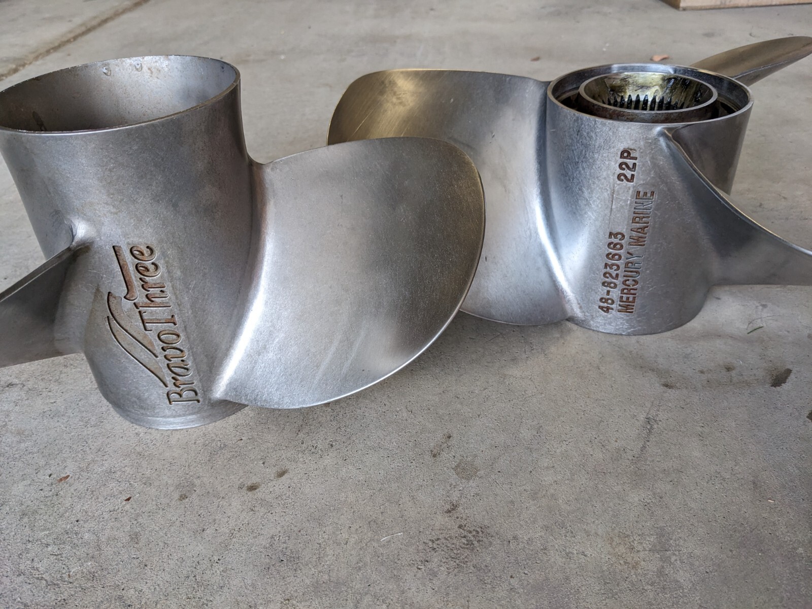 Mercury Bravo III 22p Prop Set 48-823663 48-823664 for sale online | eBay