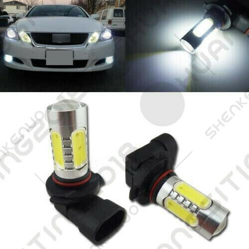 2pcs 7.5W Xenon White 9006 HB4 6000K COB LED Projector Bulbs Driving ...