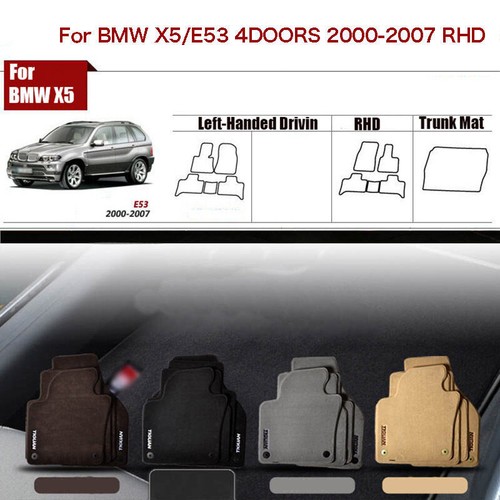 Full Set 1/2"Thick Solid Nylon Interior Floor Carpet Mats For RHD BMW ...