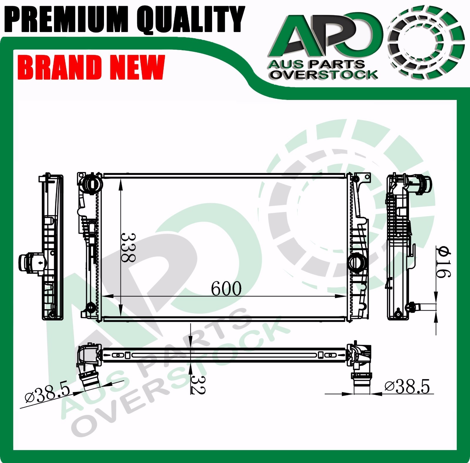 Radiator For BMW 3 Series F30 F31 F35 F80 316d 318d 320i 320d 325d 330d ...