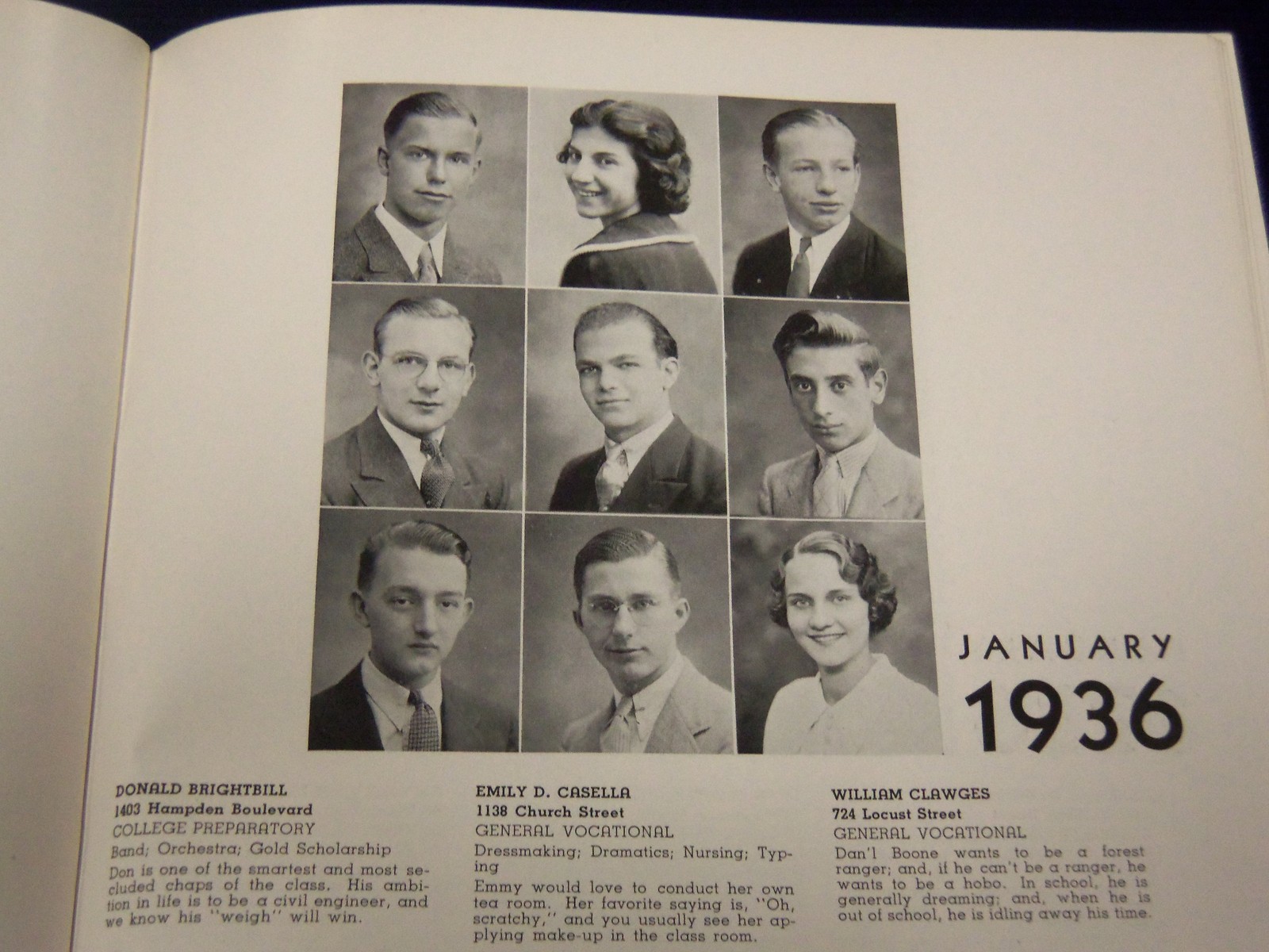 1936 READING SENIOR HIGH SCHOOL YEARBOOK - ARXALMA - GREAT PHOTOS - K ...
