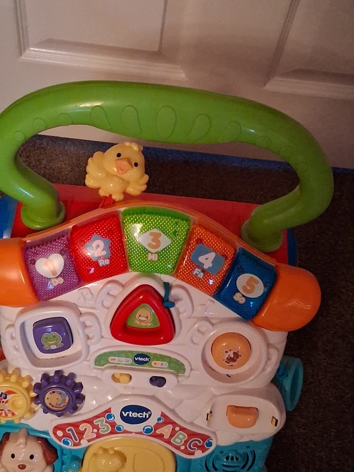 VTECH FIRST STEPS BABY WALKER - MUSIC, SOUNDS, NUMBERS ETC VGC ...