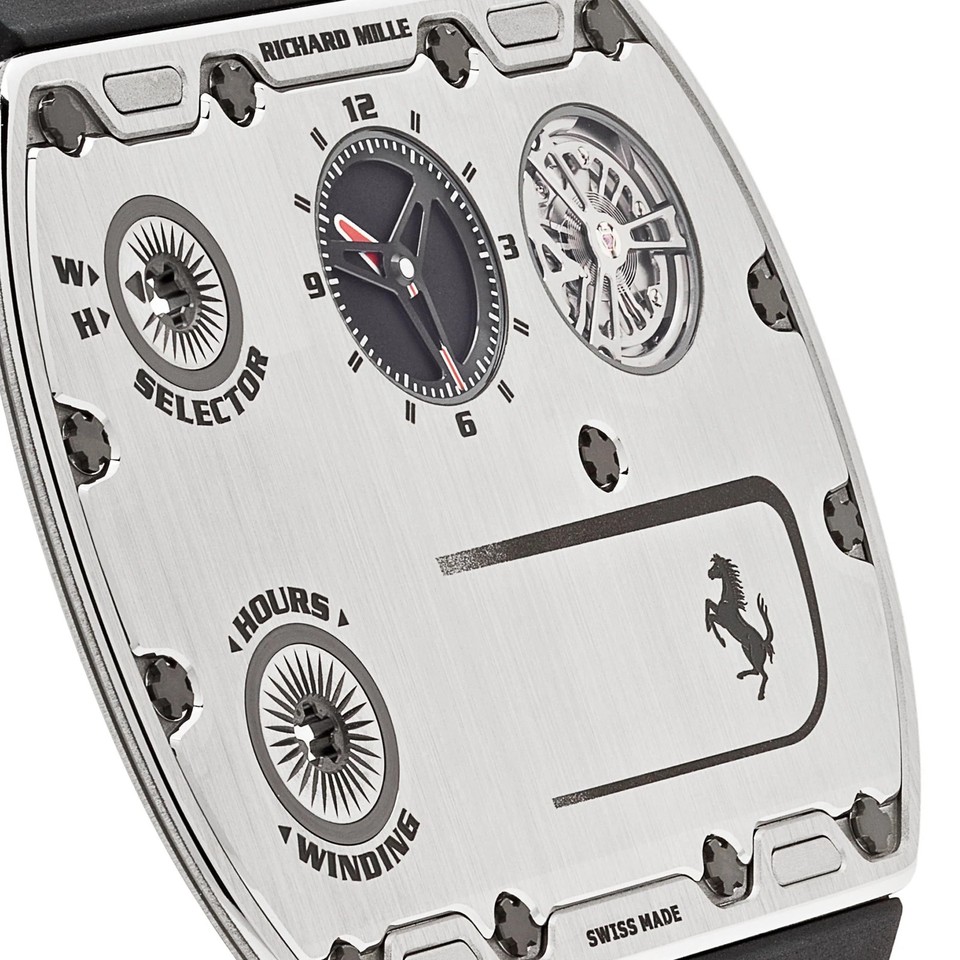 Richard Mille RM UP-01 Ferrari Ultraflat Titanium Silver Dial Limited ...