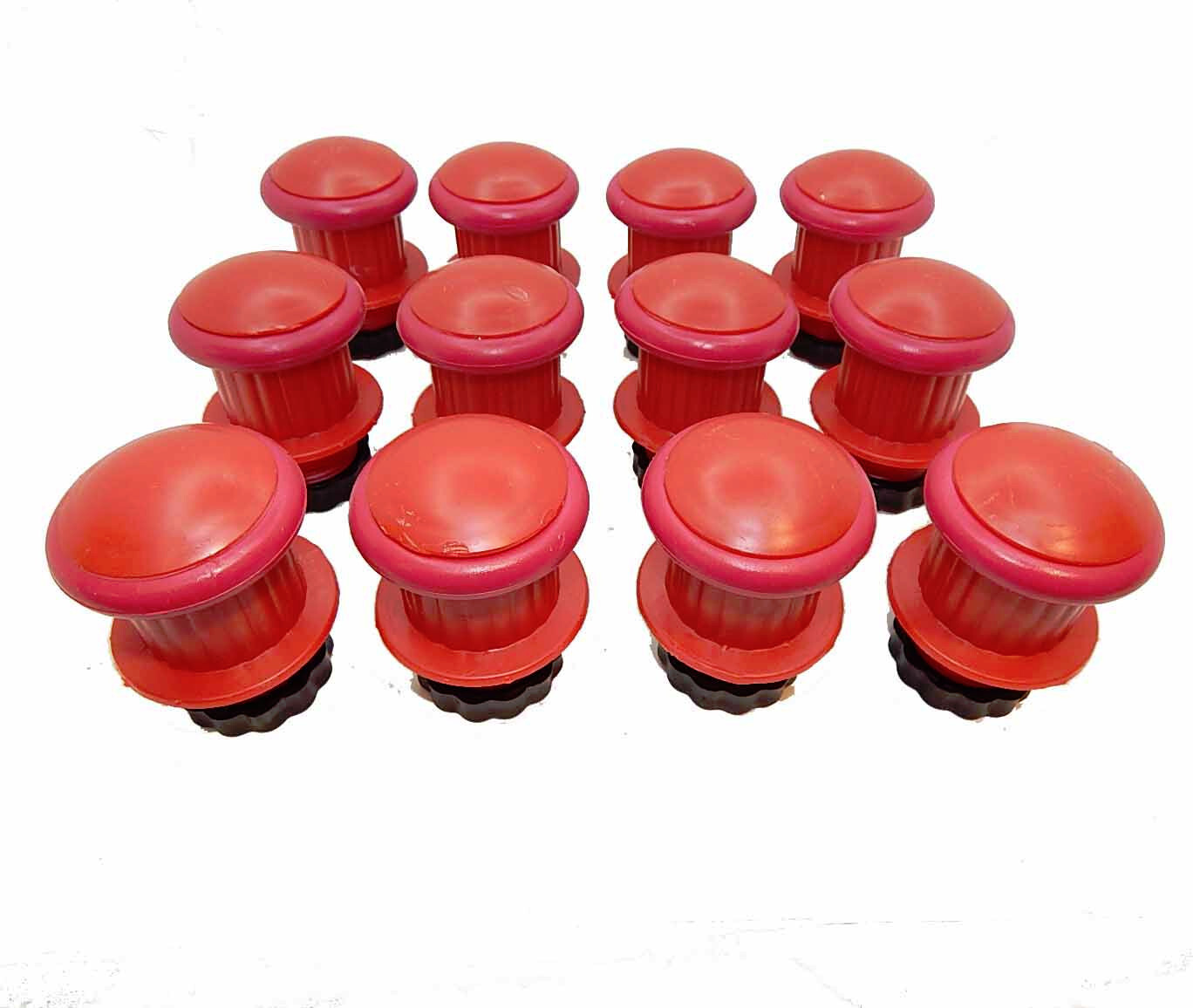 Red Jumbo Bumper Pool Posts - Set of 12 Large Hole Mount Bumpers | eBay