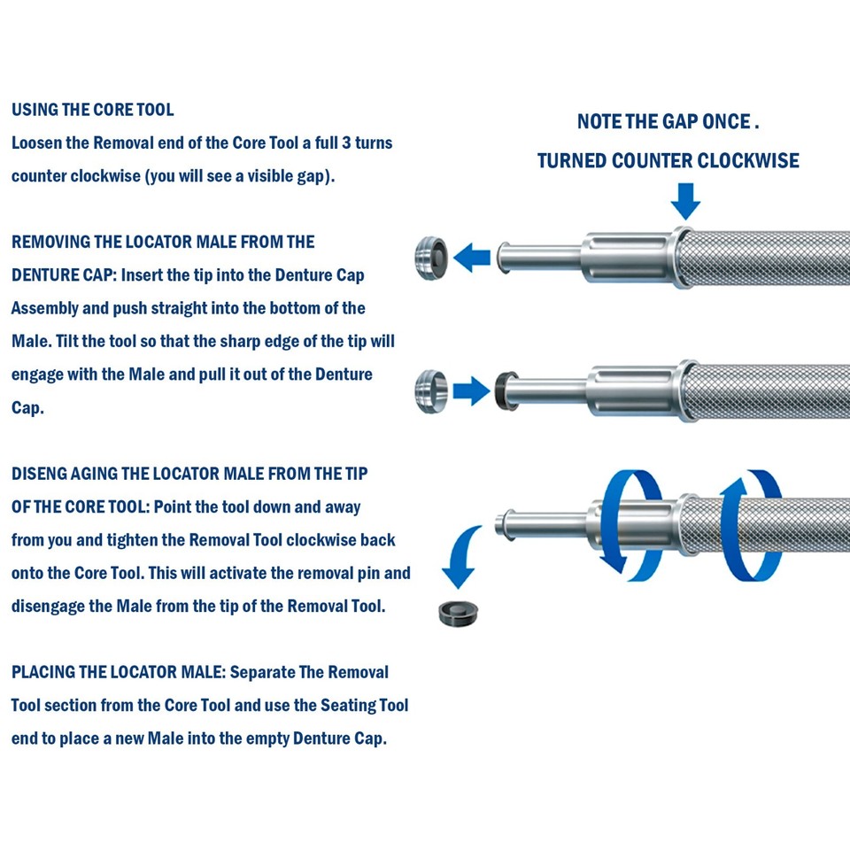 10Pcs Overdenture Dental Locator Abutments Retention Caps For Implant ...