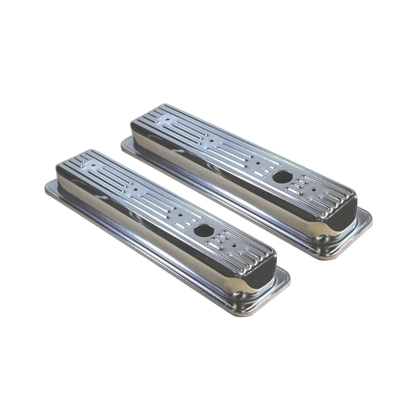 Chrome Valve Covers Fits Small Block Chevy Centerbolt V8 Engines | eBay