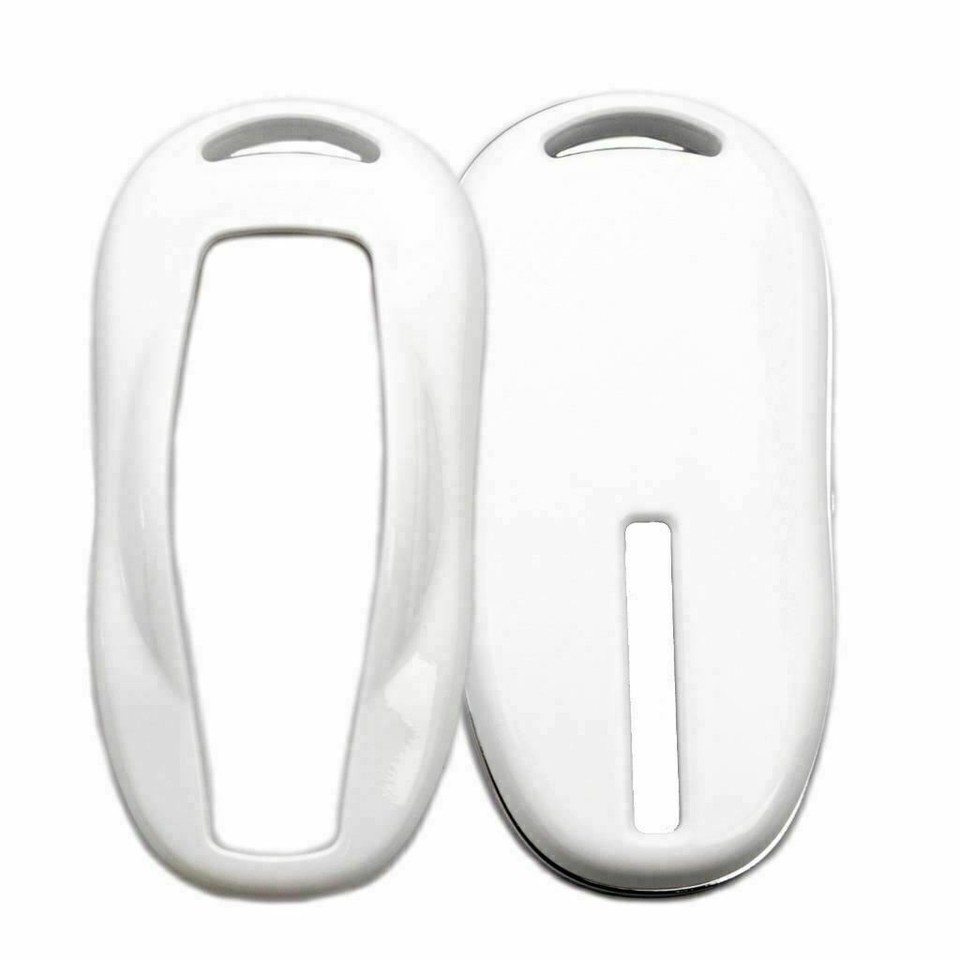 White Smart Key Fob Hard Shell Case Cover Protector Fit For Tesla MODEL ...