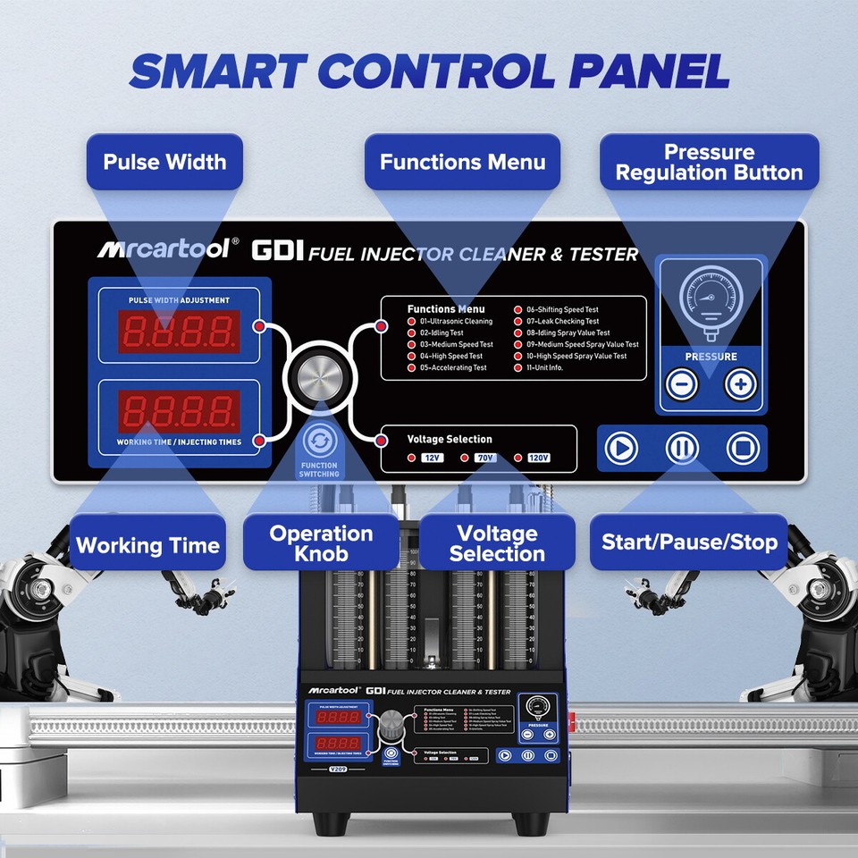 GDI Fuel Injector Cleaner Tester Ultrasonic Cleaning Machine For FSI ...