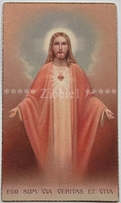 Ego Sum Via Veristas Et Vita, Vintage Latin Holy Devotional Card. | eBay