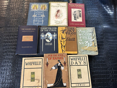 LOT of 10 early 1900s hardcover books bookshelf decor - (LOT 2) s22 | eBay