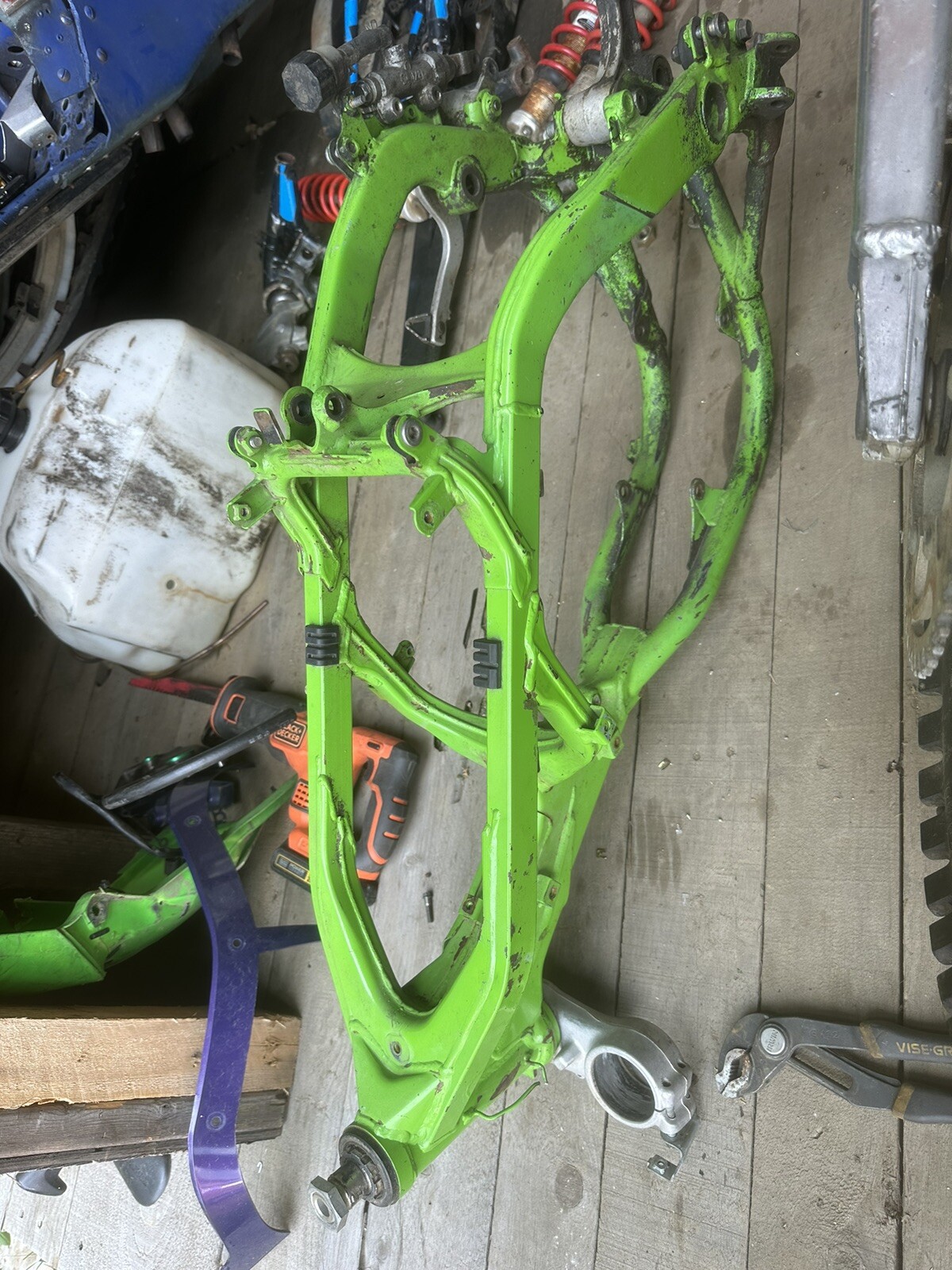 2000 2001 2002 Kawasaki Kx 250 Kx250 Main Frame Chassis 32160-1633-CC ...
