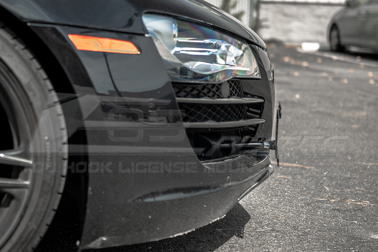 EOS Plate Front Bumper Tow Hook License Mount Bracket For 08-16 Audi R8 ...