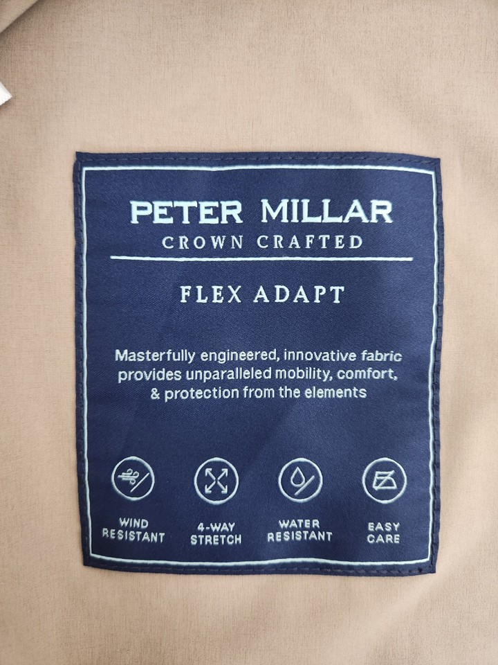 Peter Millar Jute Flex Adapt Full-Zip Vest MF23XZ02 Tan Golf ...