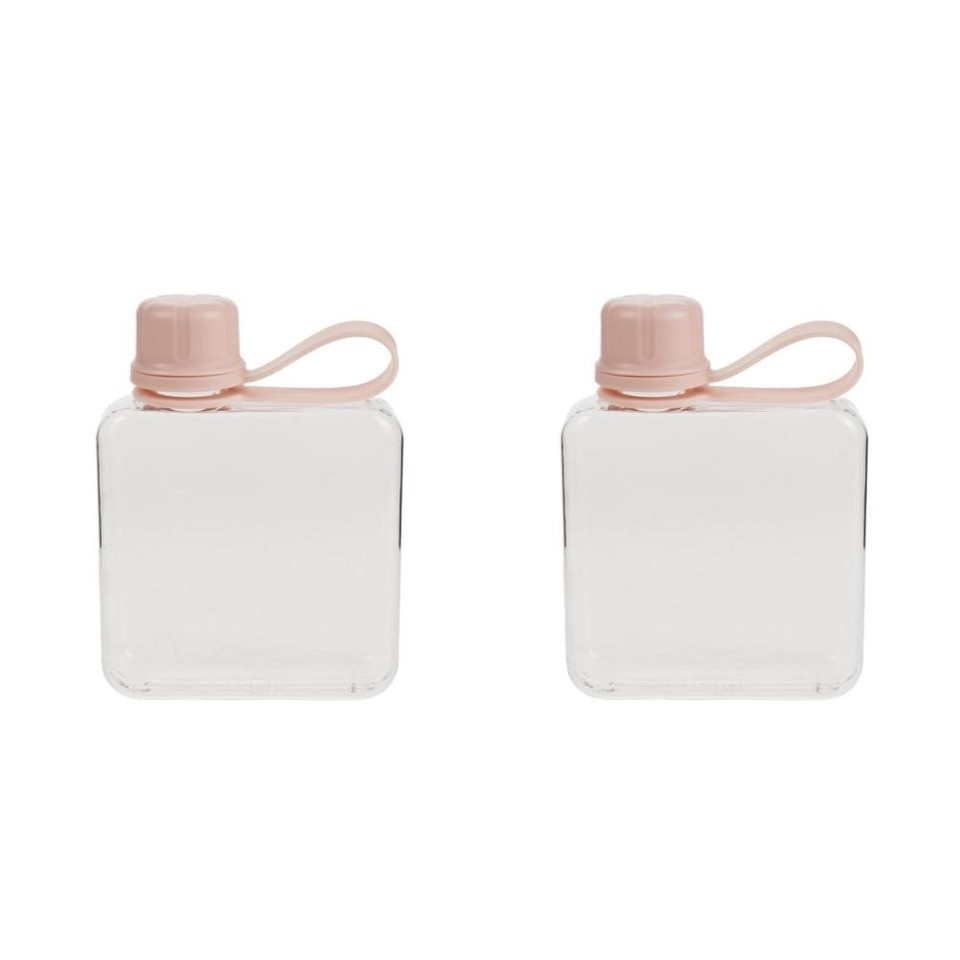 Leakproof Slim Travel Size Water Flask - 10.8 oz Plastic Reusable Flat ...