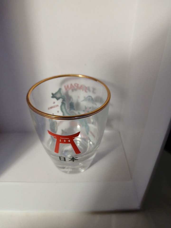 Japan Shot Glass w/gold rim Barware | eBay