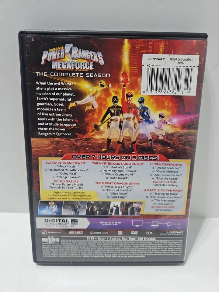 Power Rangers Megaforce: the Complete Season (DVD) 31398247722| eBay