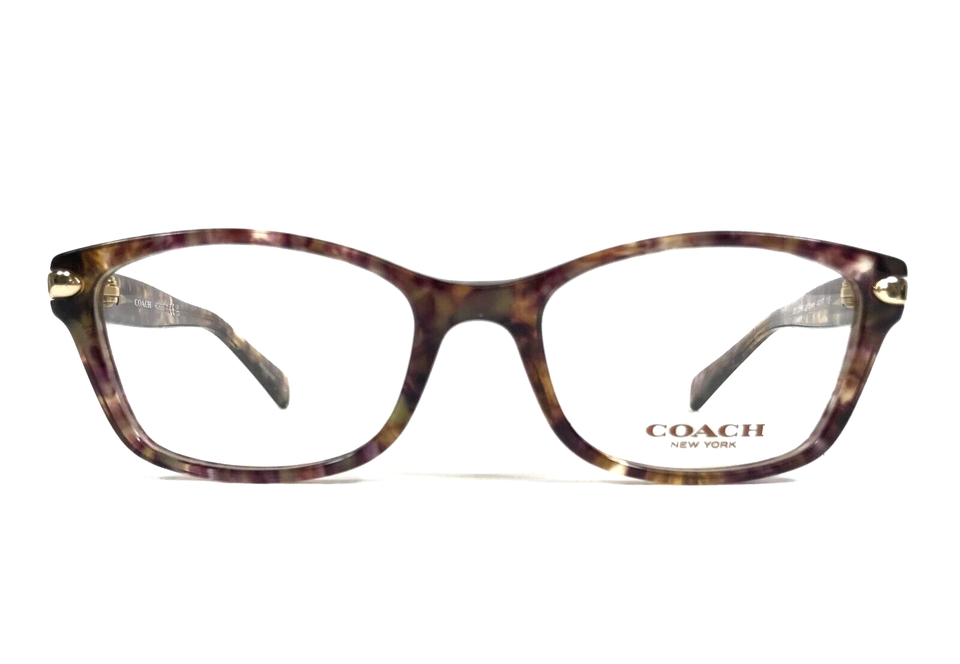 Coach Eyeglasses Frames HC6065 5287 Confetti Light Brown Gold Full Rim ...