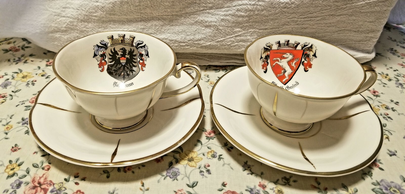 Vintage Kronach OCA Bavaria porcellan handgemalt demitasse tea cups and ...
