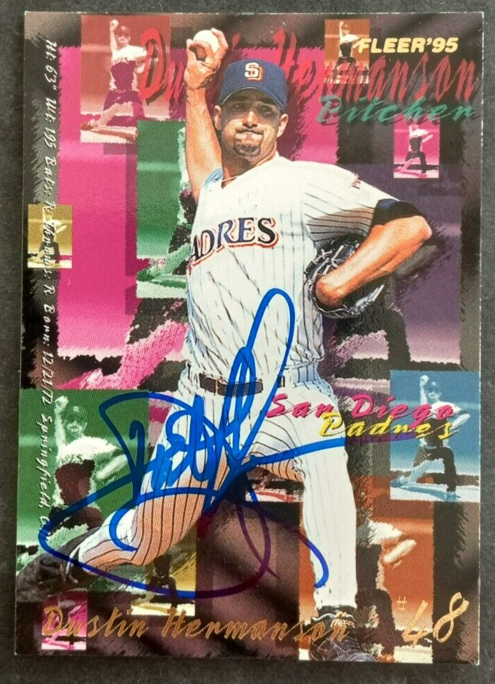1995 Fleer SIGNED: Dustin Hermanson, PADRES #U-185 | eBay