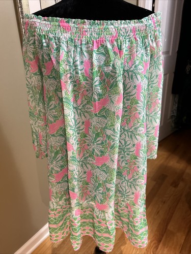 Lilly Pulitzer Maribeth Semi-Sheer Cover Up Botanical Green Just Wing ...
