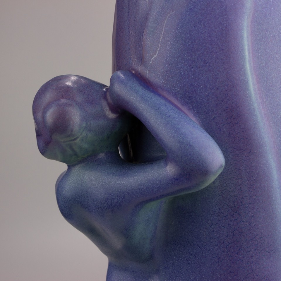 Van Briggle Pottery Vintage Water Nymph Floor Vase, Purple/Blue | eBay