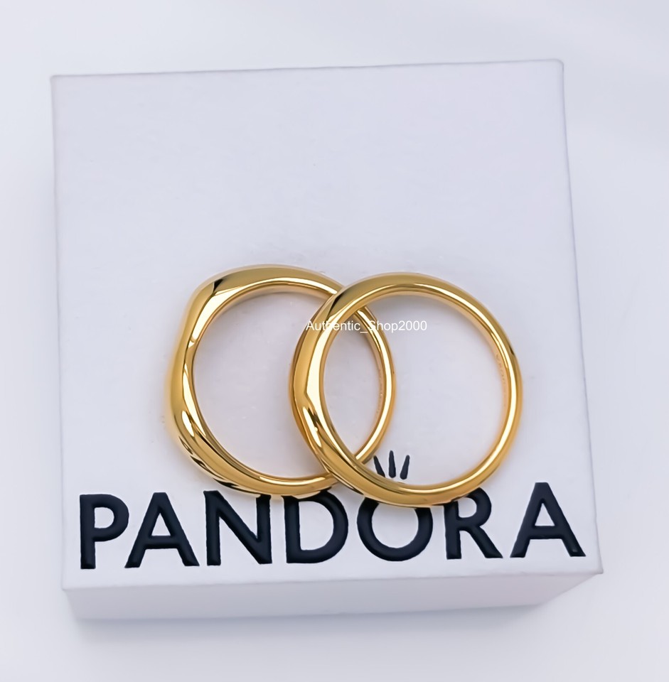 New 100% Authentic PANDORA ESSENCE Organically Shaped Stacking Rings ...
