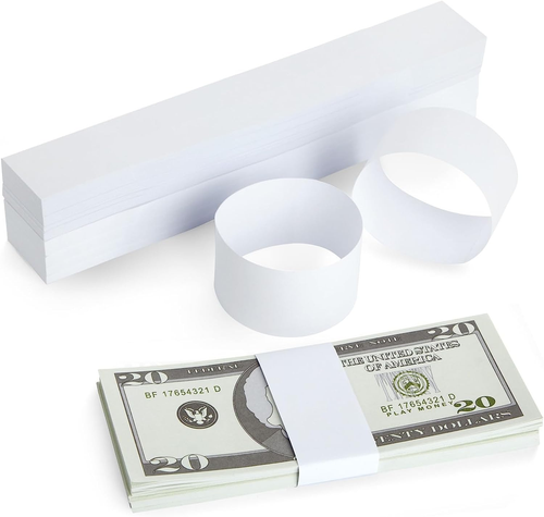 300 Pack Money Bands for Cash, Blank Self-Adhesive Currency Straps ...