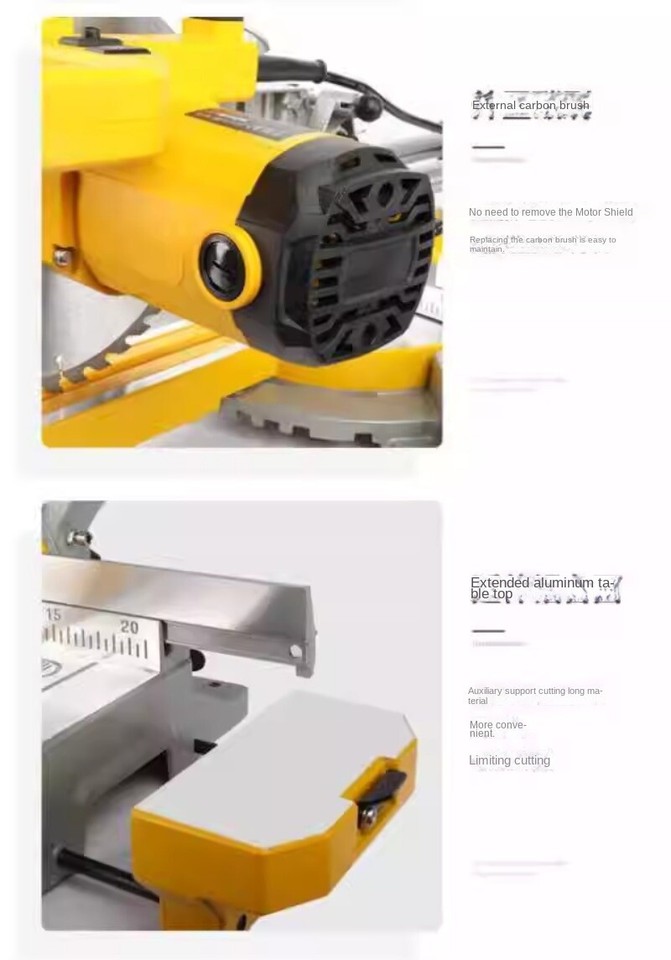 10 Inch Drawbar Miter Saw Extended Rail Model Saw Wood Aluminum ...