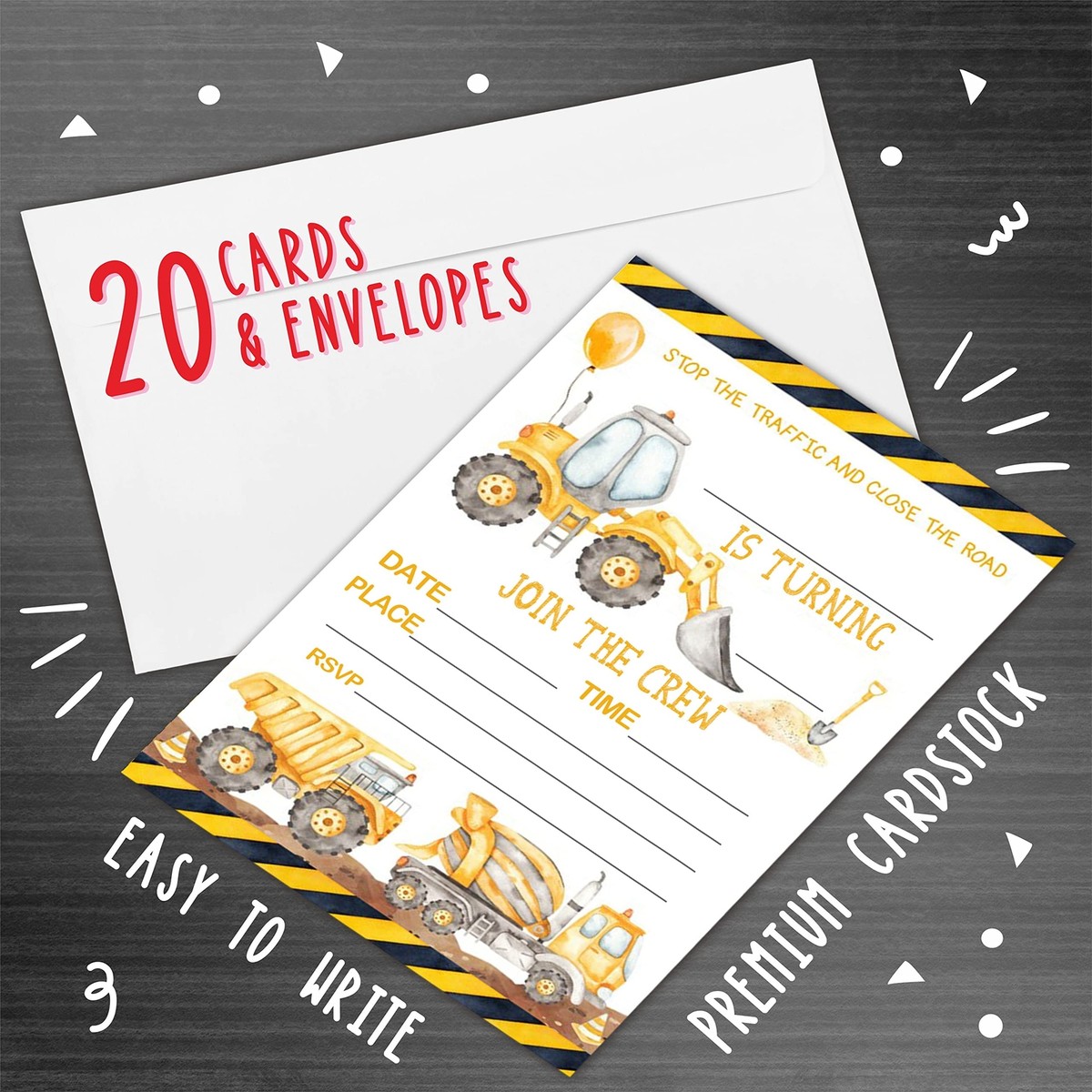 Animated Dump Truck Invitations