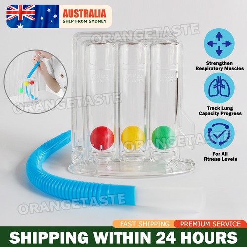 Deep Breathing Lung Exerciser Spirometer Breath Capacity Trainer 3 Ball ...