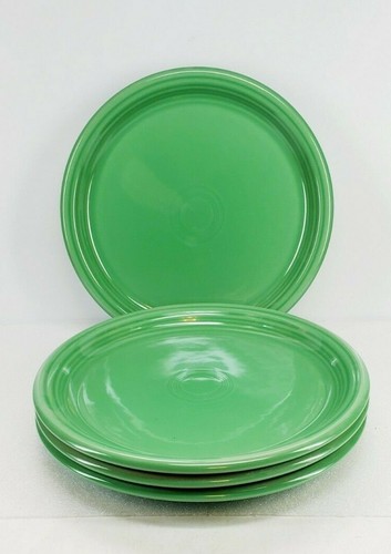 4 BISTRO dinner PLATES set lot meadow green FIESTA WARE 10.5" NEW | eBay