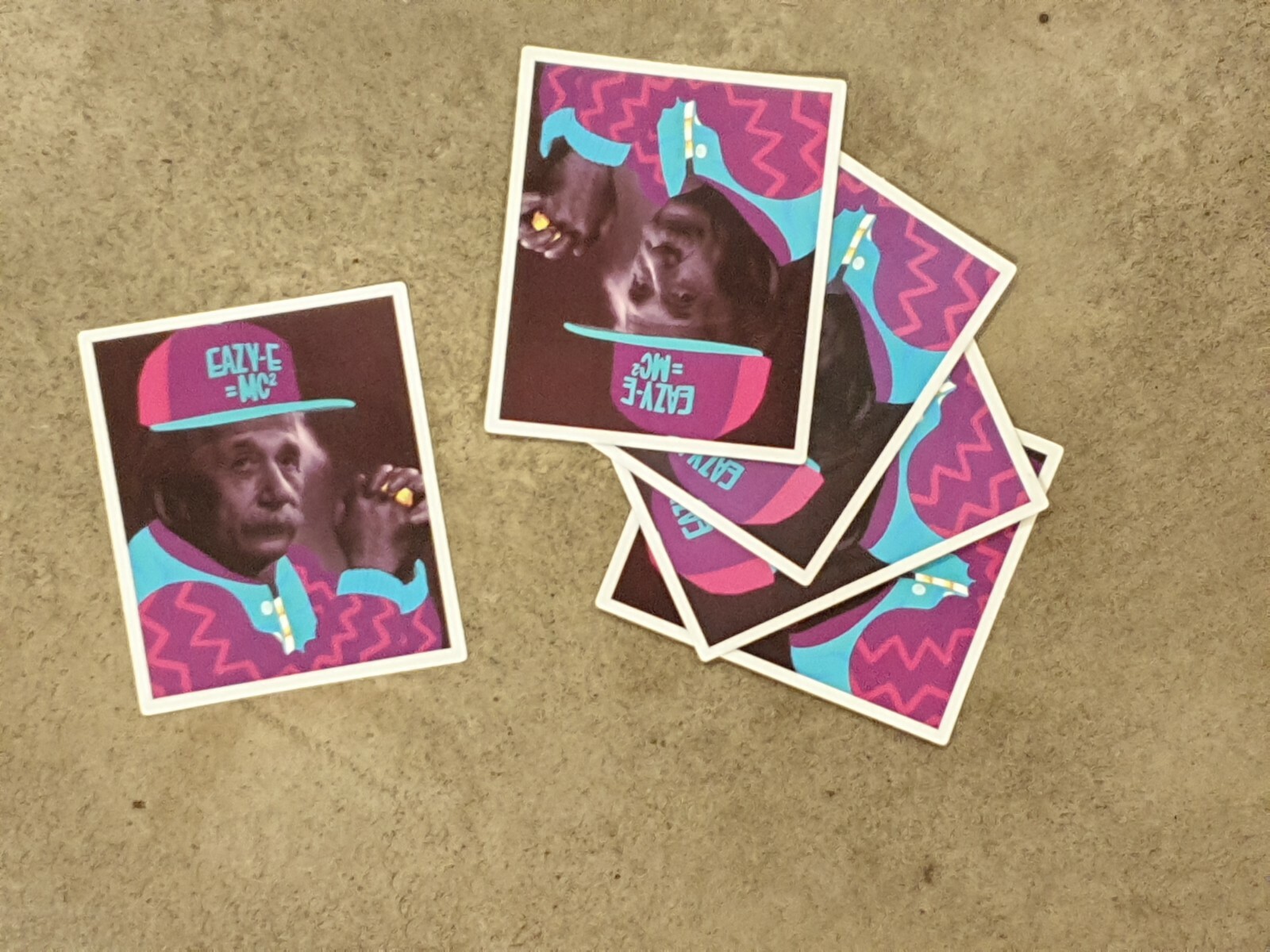 Einstein Gangster Style sticker pack x5, Skateboard | eBay