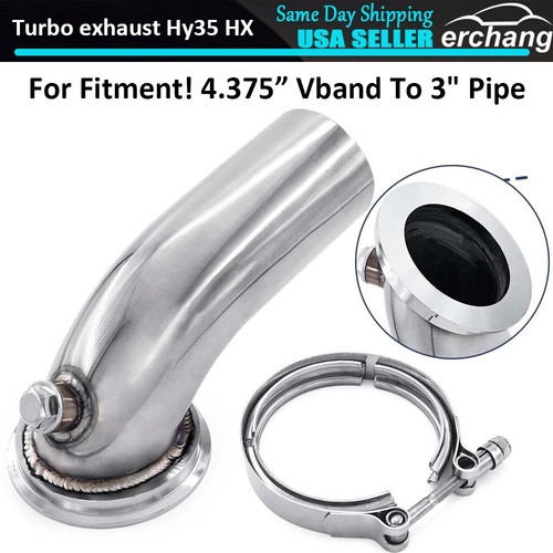Stainless Down Pipe Elbow 90° Holset Turbo HY35 HX HE351 V-band Flange ...