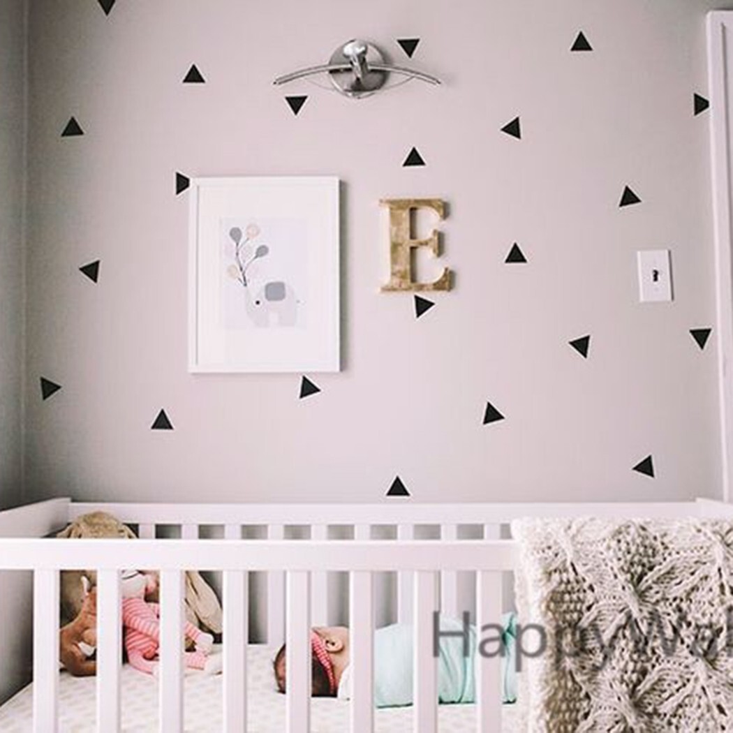 Wall sticker Waterproof Triangle Wall Sticker Baby Nursery High quality ...
